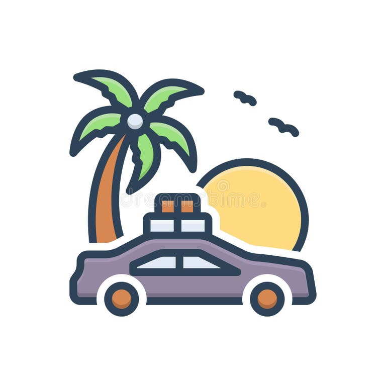 Color Illustration Icon for Trip, Promenade and Excursion Stock Vector ...
