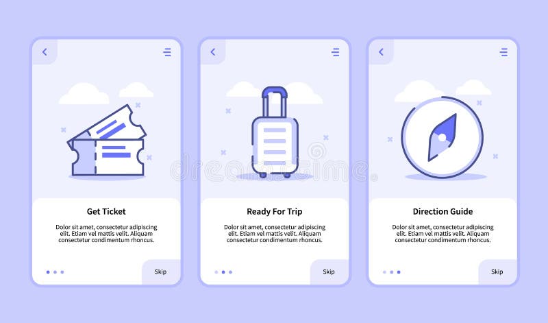 Trip Onboarding Screen Modern User Interface UX UI Template for Mobile ...