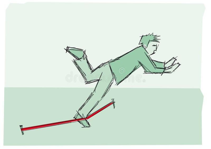 Trip over stock vector. Illustration of opposition, over - 24915388