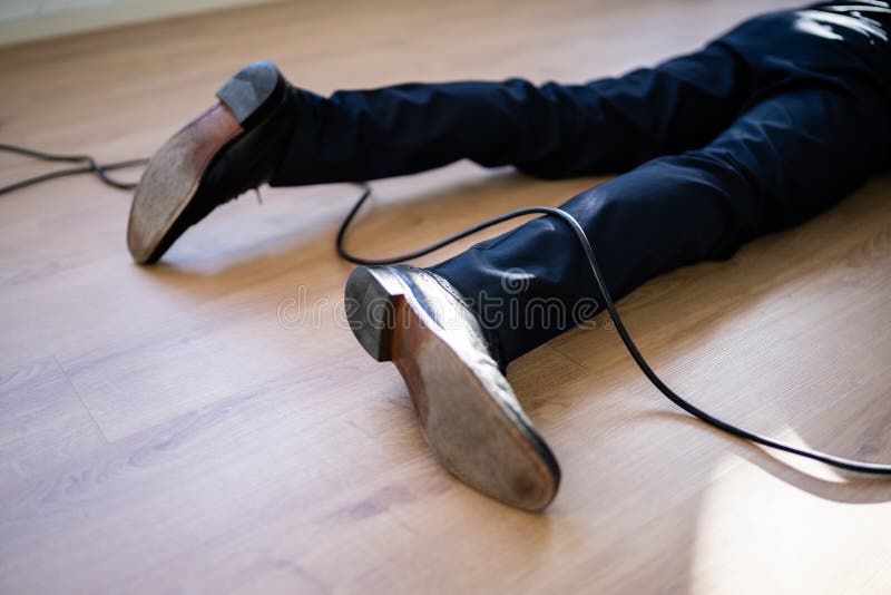 Trip Over Wire Cable or Cable Stock Image - Image of legs, stumble ...
