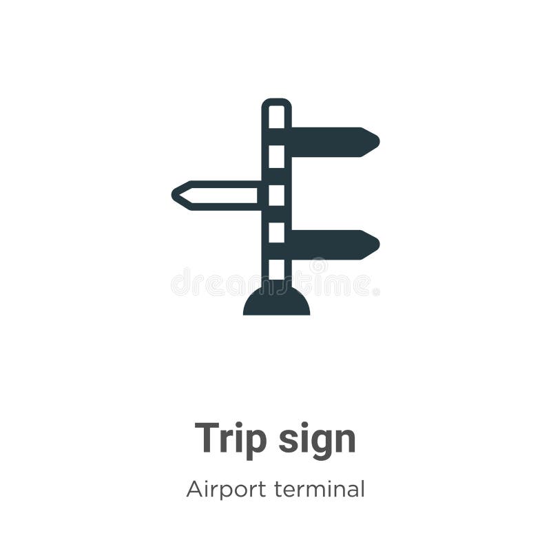 Trip Sign Vector Icon on White Background. Flat Vector Trip Sign Icon ...