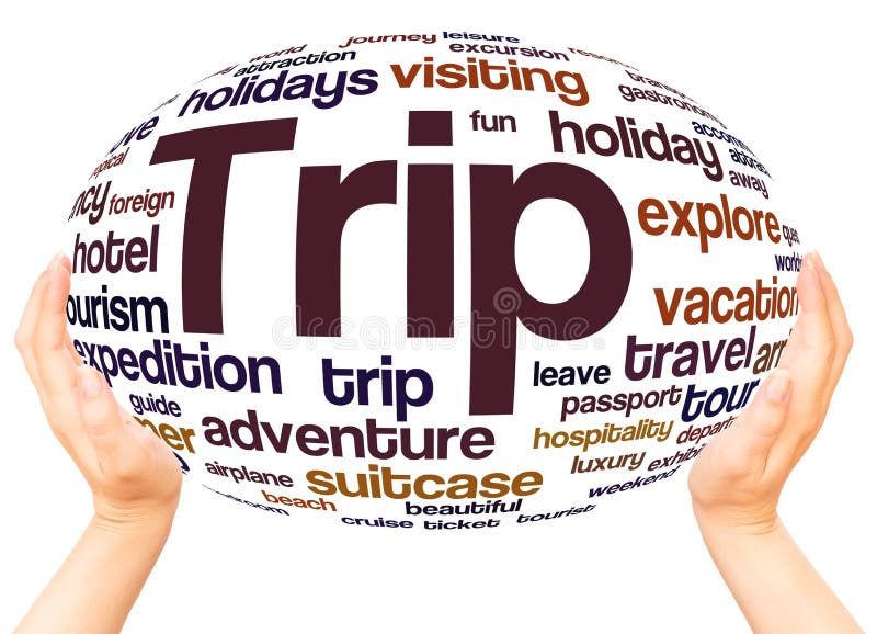 Trip Word Circled Calendar Travel Plan Stock Illustration ...