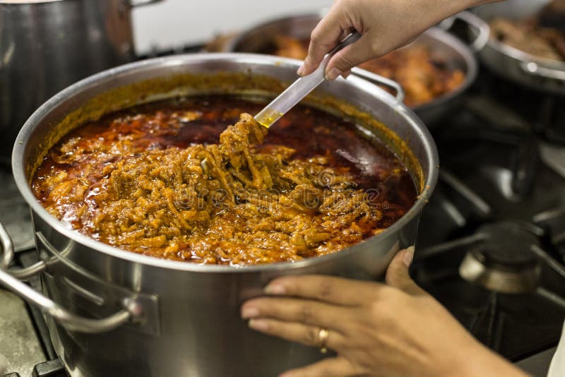 Tripe is Cooking in a Large Pot Stock Photo - Image of ingredient ...