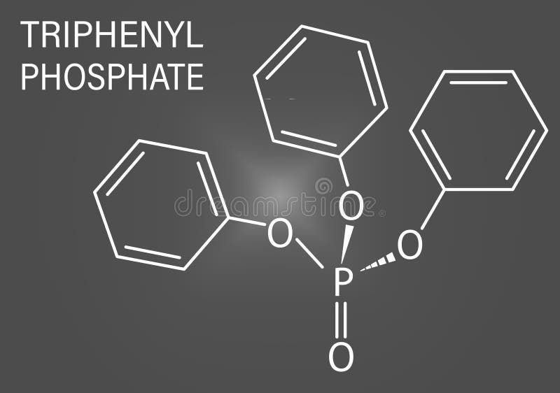 Triphenyl Phosphate Molecule. Skeletal Formula. Stock Vector ...