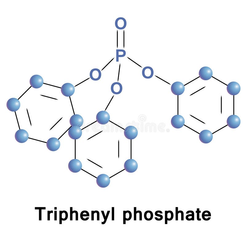 Molecule Triphenyl Phosphate C18H15O4P Stock Vector - Illustration of ...