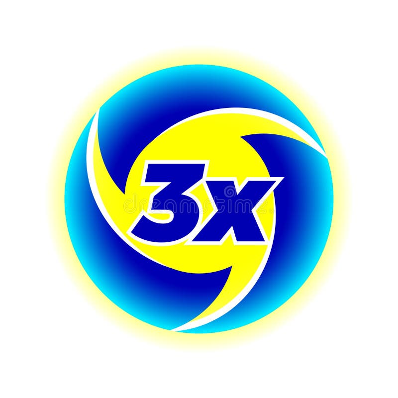 Triple Action, 3x Vector Icon Logo Badge Stock Vector - Illustration of ...