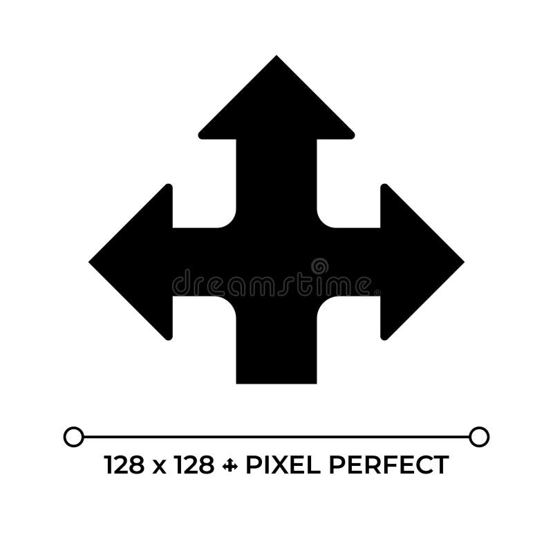 Triple Arrow Black Glyph Icon Stock Illustration - Illustration of ...