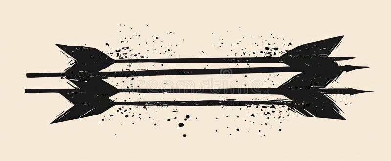 Triple Arrow Abstract Art stock illustration. Illustration of pattern ...