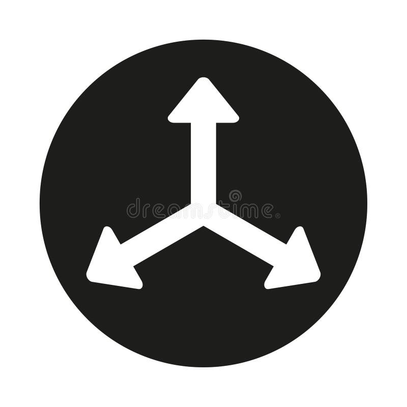 Triple Arrows Icon. Circled Symbol. Vector Illustration. EPS 10 Stock ...