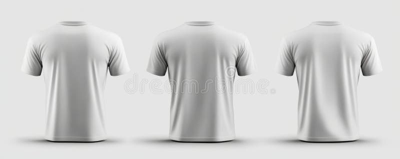 Triple Back View White Polo Shirt Mockup, 3D Render, Apparel Design ...