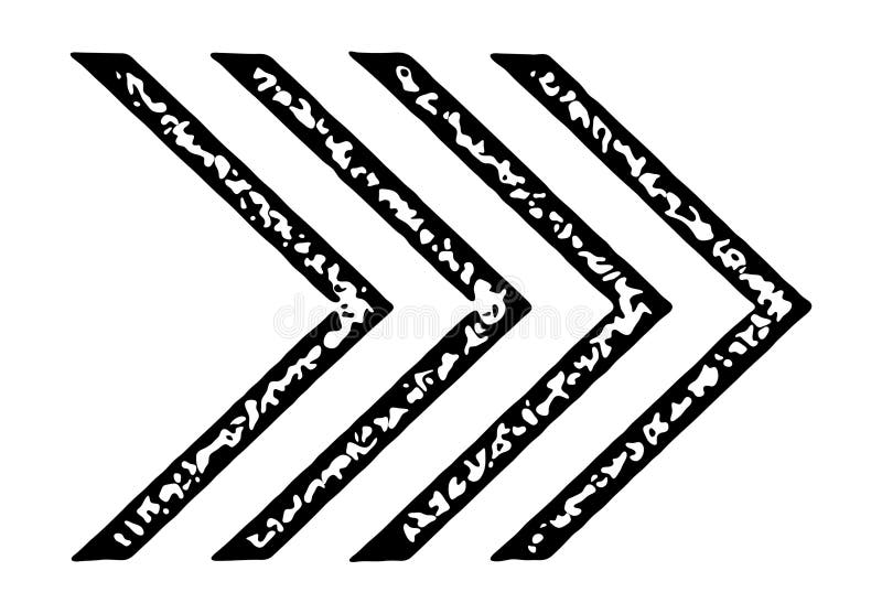 Triple Black Chevron Arrows Vector Stock Vector - Illustration of ...