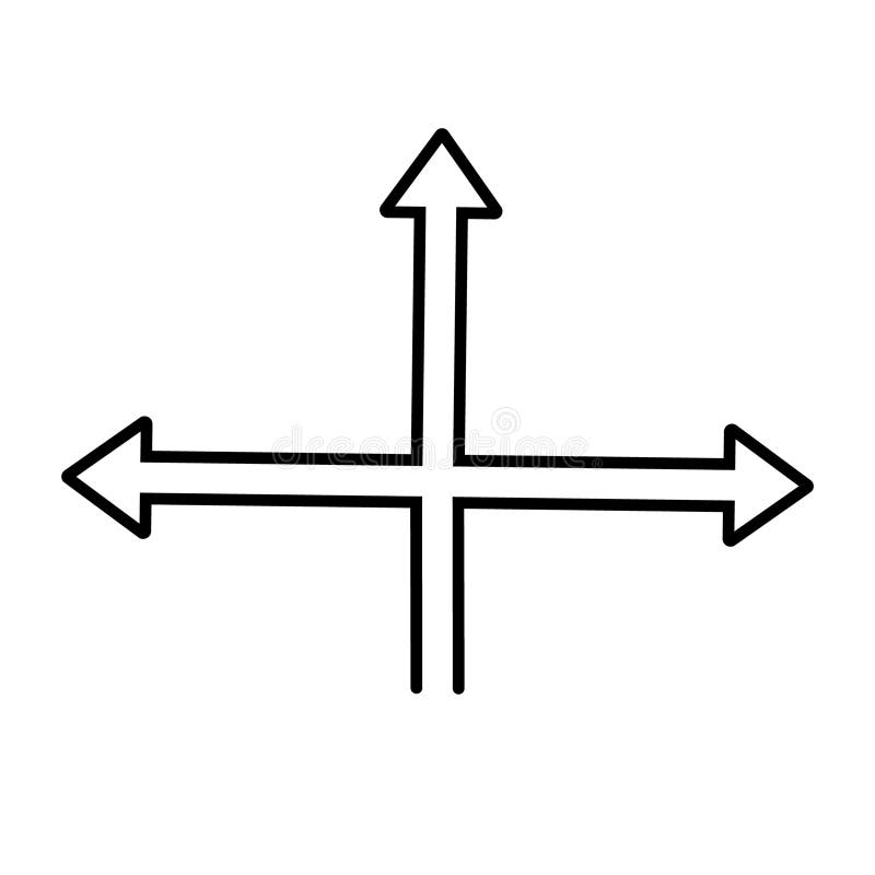 Triple Branching Arrow Icon Design Stock Vector - Illustration of ...