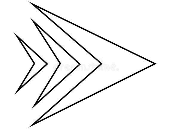 Triple bullet arrow stock illustration. Illustration of font - 371952779