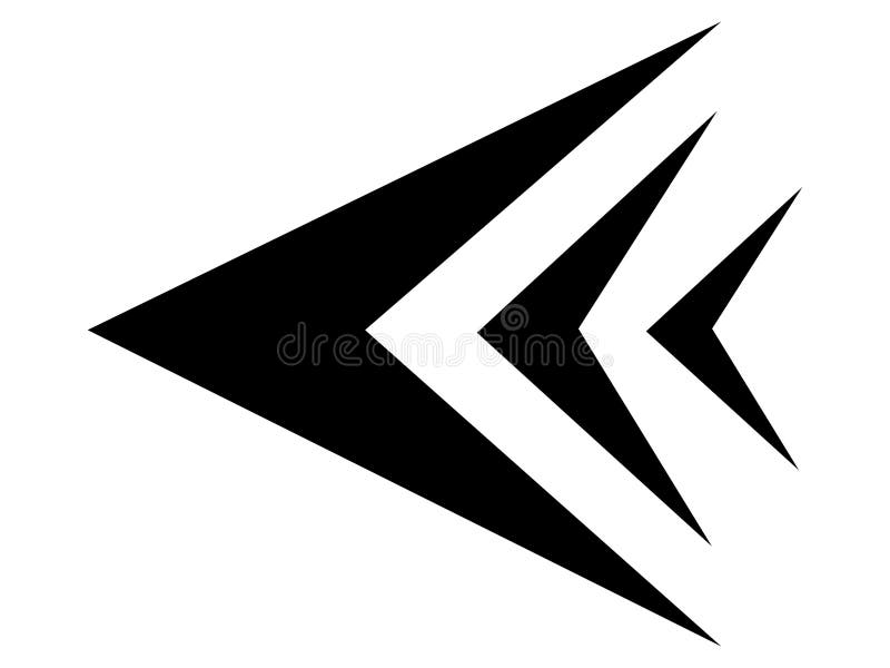 Triple bullet arrow stock illustration. Illustration of sketch - 371952785