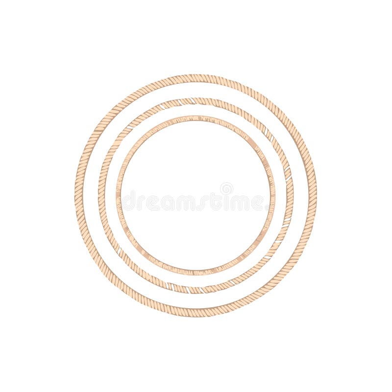 Triple Circle Rope Frame Circular Border Nautical Decor Ornamental ...