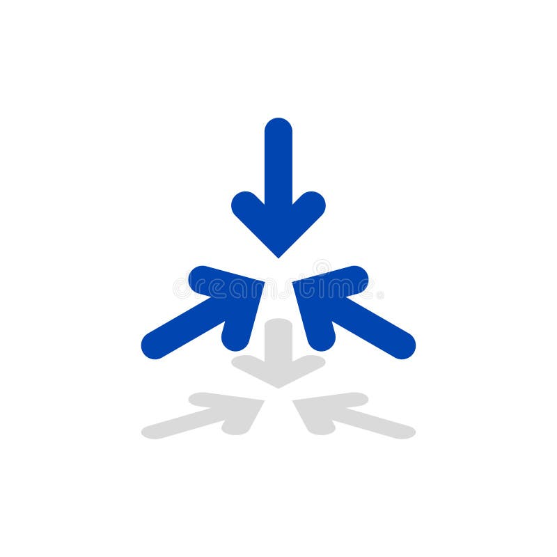 Triple Collide Arrows Icon. Icon for Web Site. Vector Illustration ...