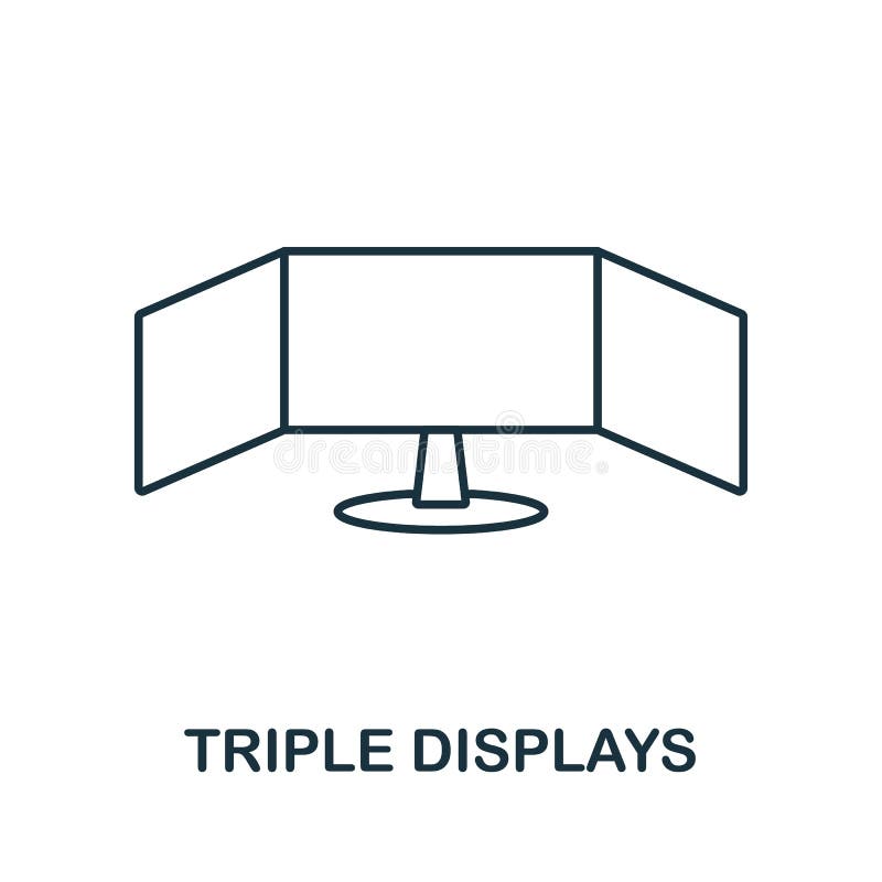 Triple Displays Icon. Simple Element from Technology Collection. Line ...