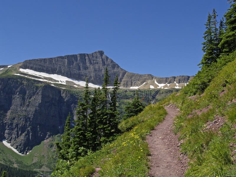 The Triple Divide Pass Trail Stock Photo - Image of cliffs, trail: 991124