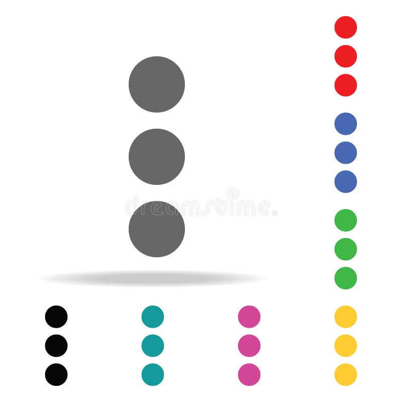Triple Dots. Three Dots. Icon. Elements in Multi Colored Icons for ...
