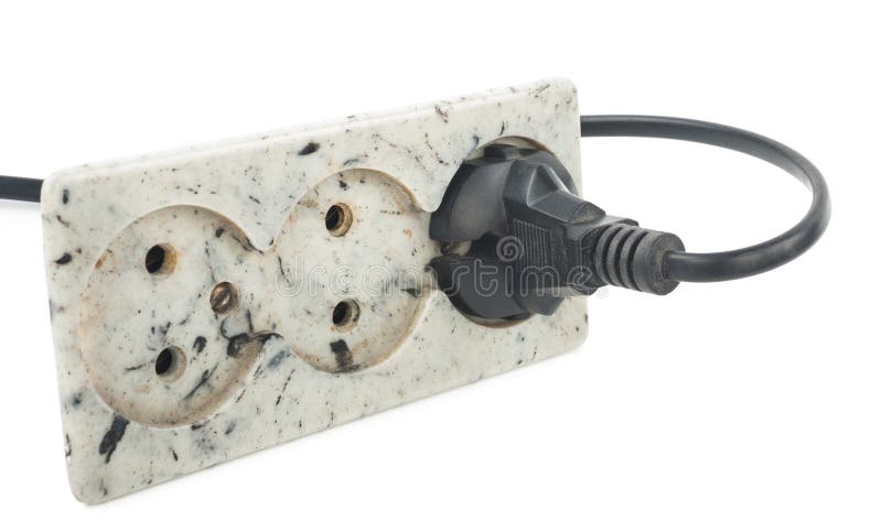 Electrical Triple Socket with Plug Stock Photo - Image of cord ...