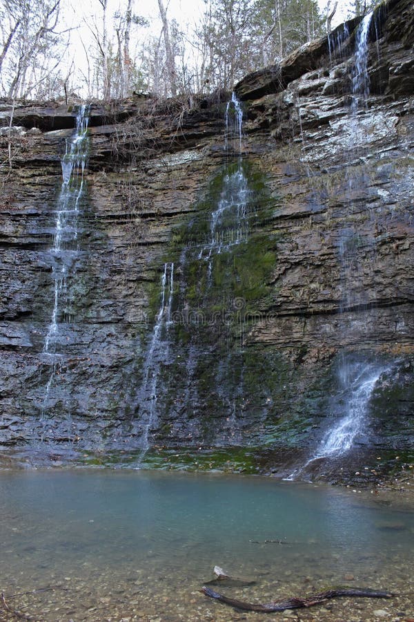 Triple Falls early Spring stock image. Image of waterfall - 54400109