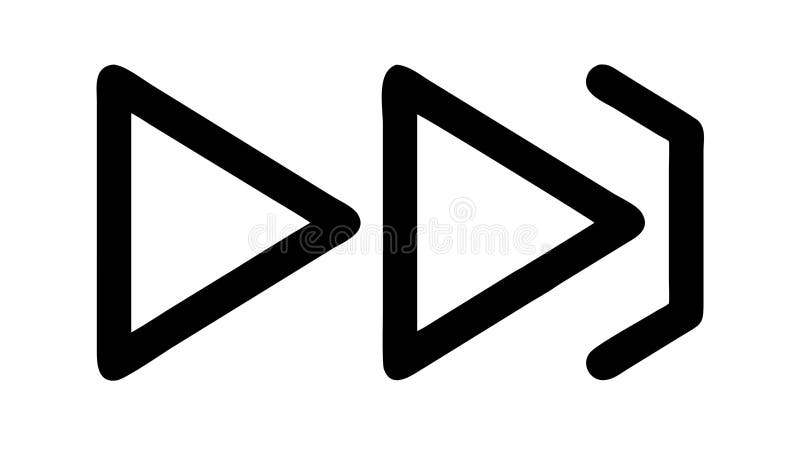 Triple Fast Forward Media Control Icon, Vector Design Generative AI Stock Vector - Illustration ...