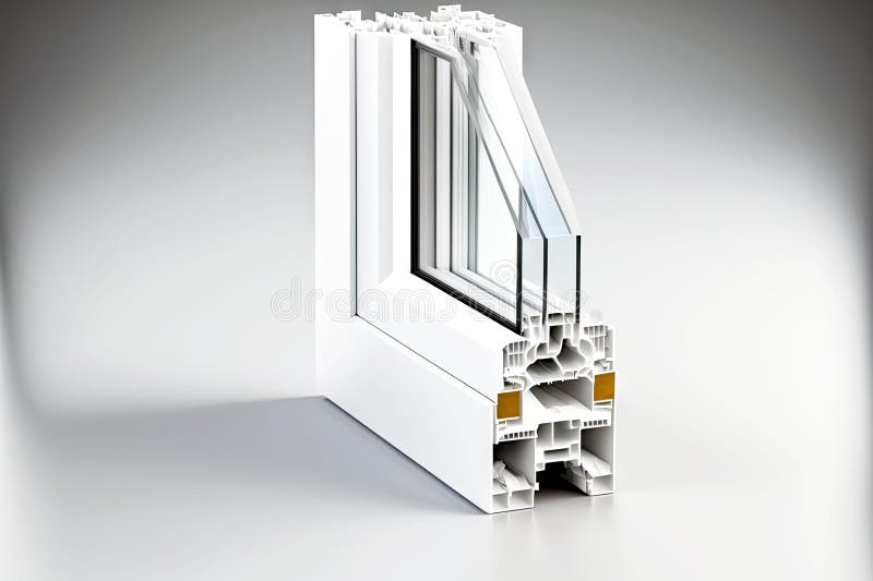 Triple Glazing in White Plastic Windows Profile with Special Inserts ...