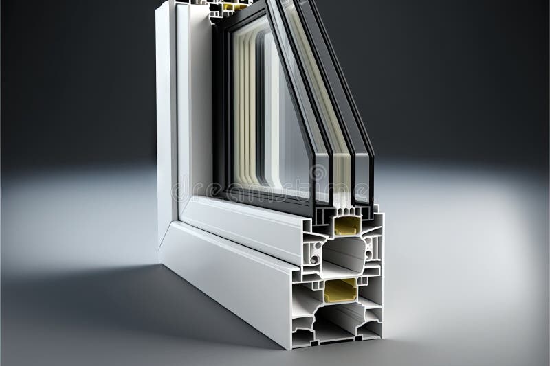 Triple Glazing in White Plastic Windows Profile with Special Inserts ...