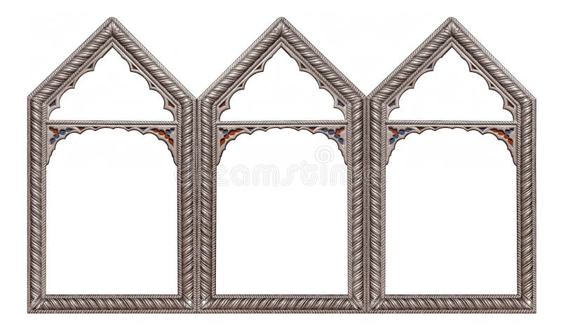 Triptych with empty canvas stock photo. Image of brick - 39552354