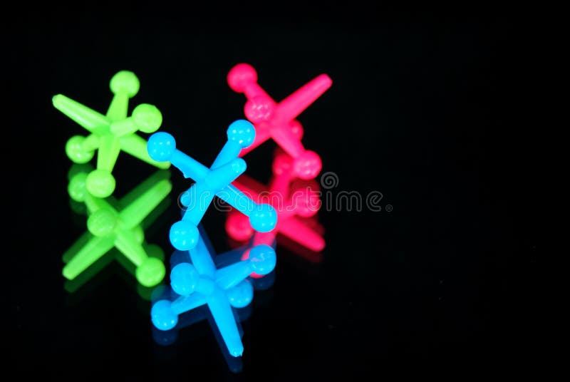 Colorful Toy Jacks stock photo. Image of shine, mirror - 27108188