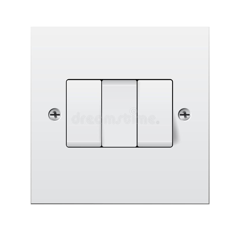 Triple light switch stock illustration. Illustration of nuclear - 19862942