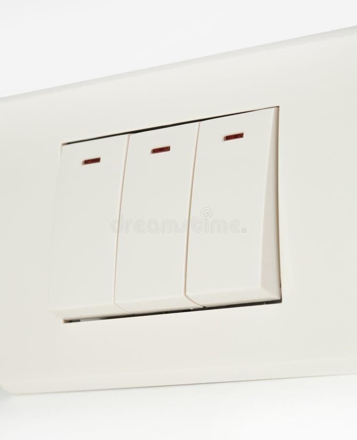 Triple light switch stock photo. Image of electric, concept - 32049378