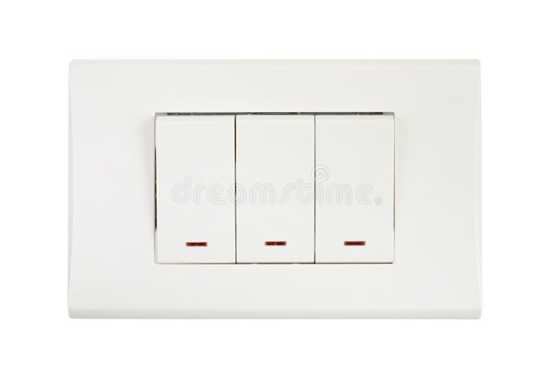 Triple light switch stock photo. Image of turn, electricity - 32049394