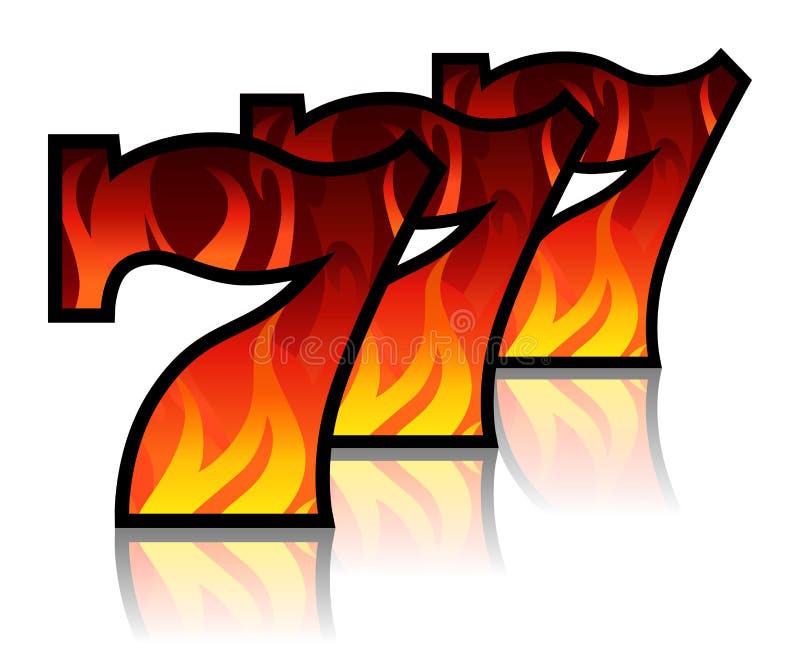 Triple Lucky Blazing Sevens Vector Illustration Stock Vector ...
