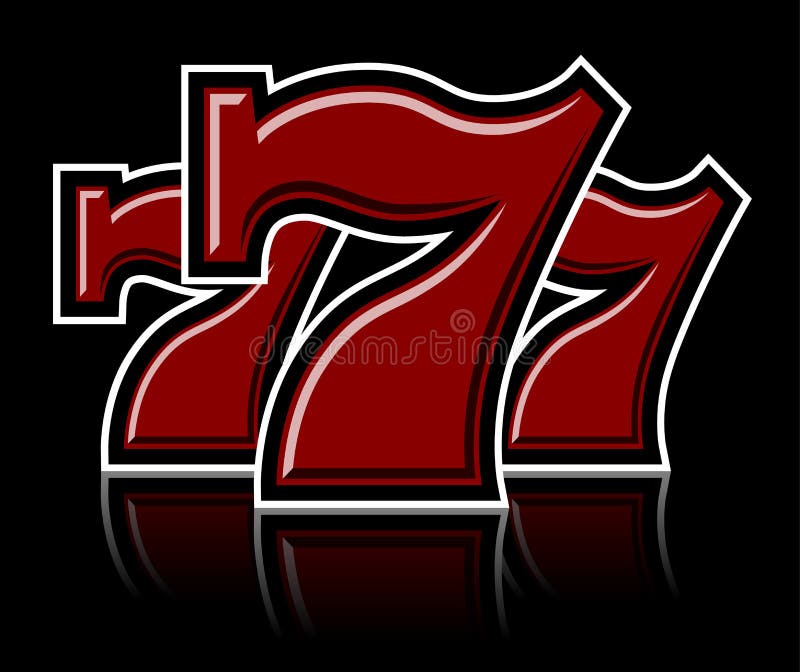 Triple Lucky Sevens Vector Illustration Stock Vector - Illustration of ...