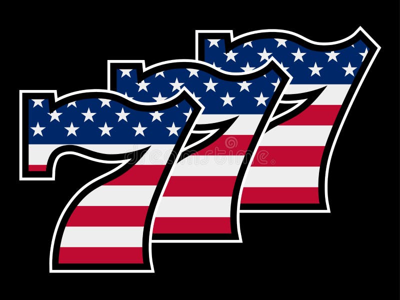 Triple Lucky Stars and Strips Sevens Vector Illustration Stock Vector ...