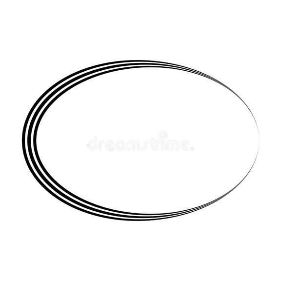 Triple Oval Logo, Shape Frame Element, Oval Badge Label Banner Stock ...