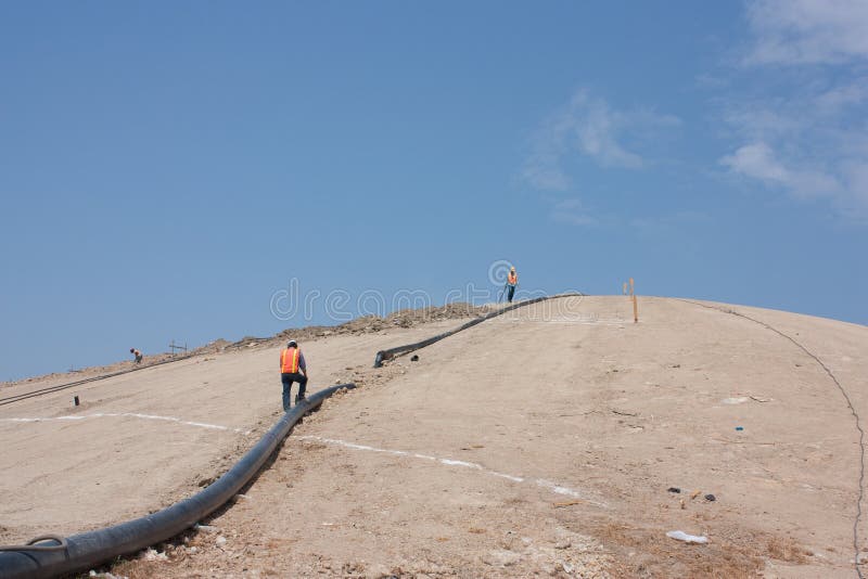 Triple pipe working men stock photo. Image of digging - 21338472