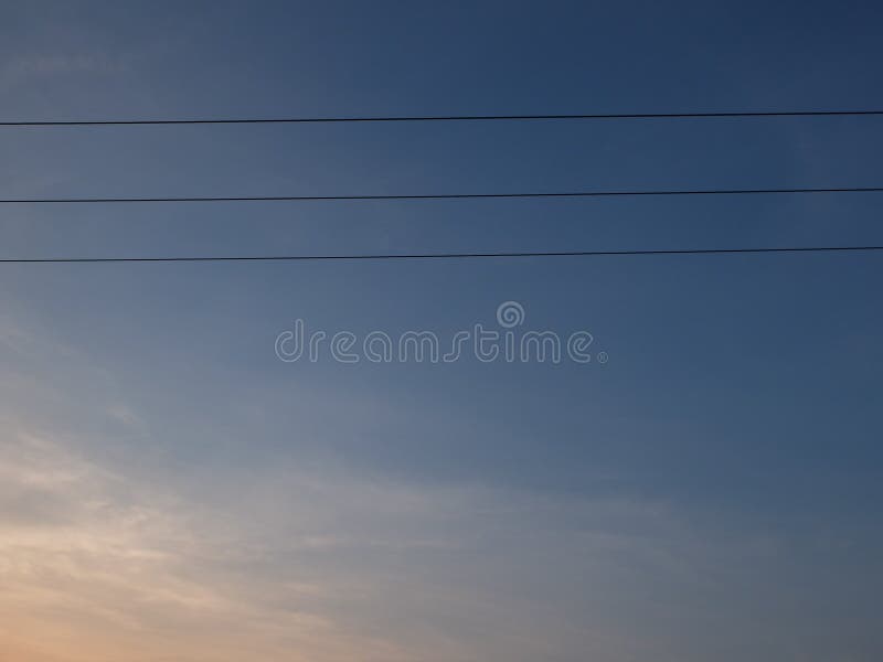 Triple power cables stock image. Image of cables, electricity - 71536829