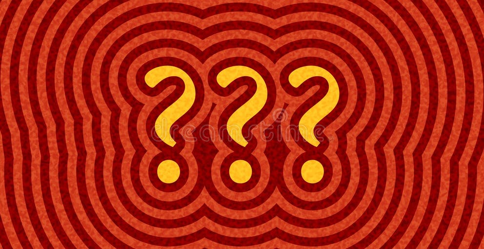 Triple Question Marks on Red Ripple Background Stock Vector ...