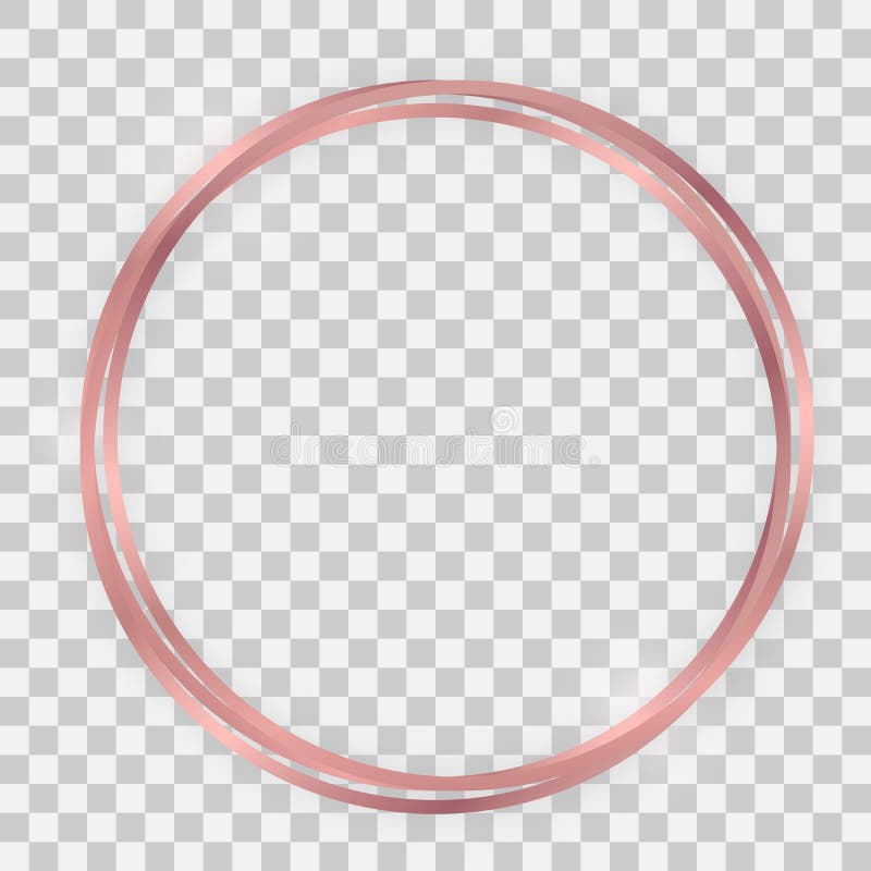Triple Rose Gold Shiny Circle Frame Stock Vector - Illustration of ...
