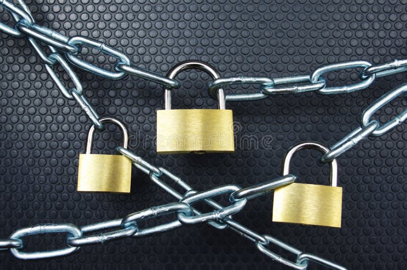 Triple security. stock photo. Image of close, reliability - 33159398