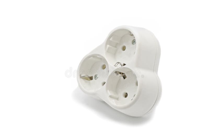 Triple Socket stock photo. Image of plug, isolated, plastic - 20173512