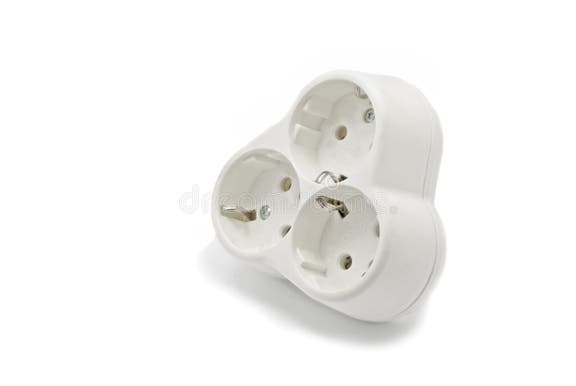 Triple Socket stock photo. Image of plug, isolated, plastic - 20173512
