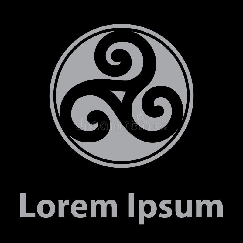 Triple Spiral stock vector. Illustration of logo, ethnic - 128042186