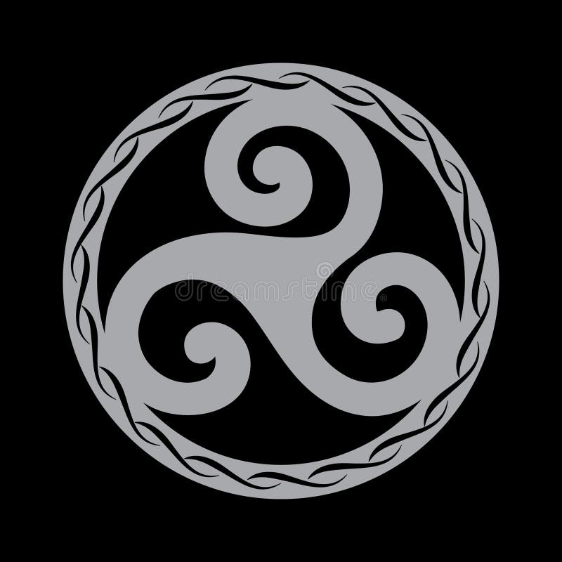 Triple Spiral Labyrinth Symbol Stock Vector - Illustration of exit ...