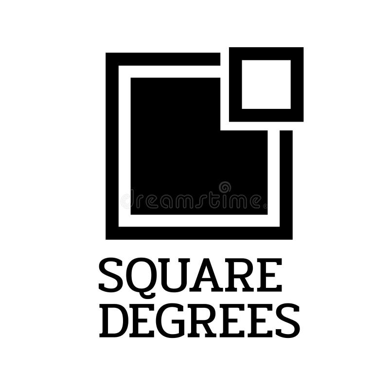 Degree Square Modern Abstract Monogram Logo Concept Design Stock Vector ...