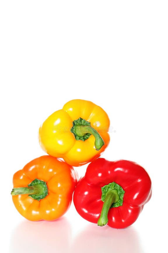Triple stacked peppers stock image. Image of preparation - 11869715