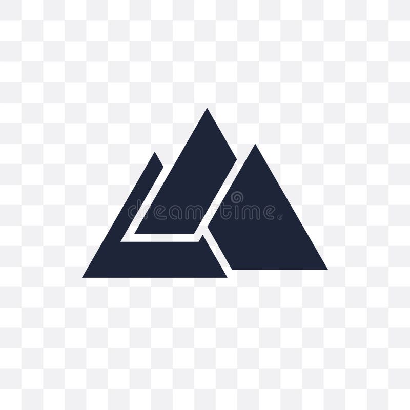 Triple Triangle Transparent Icon. Triple Triangle Symbol Design Stock ...