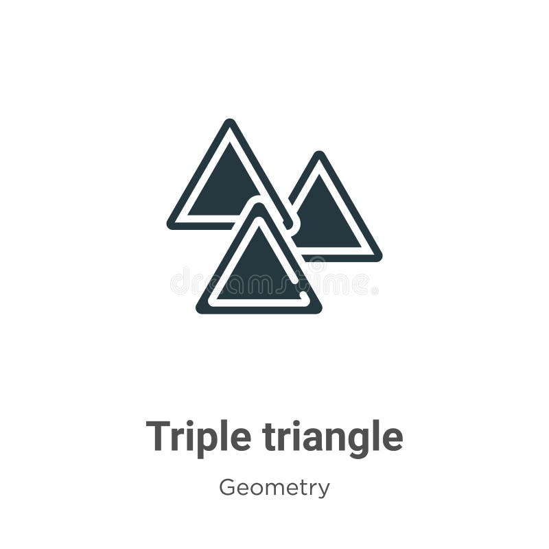 Triple Triangle Transparent Icon. Triple Triangle Symbol Design Stock ...
